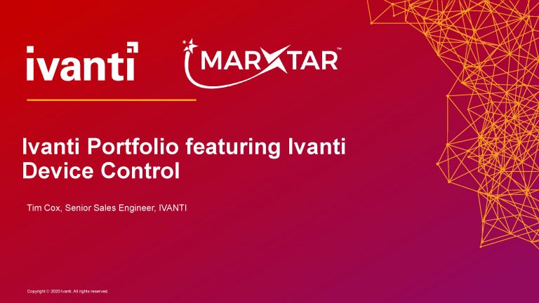Ivanti Portfolio Series – MarXtar